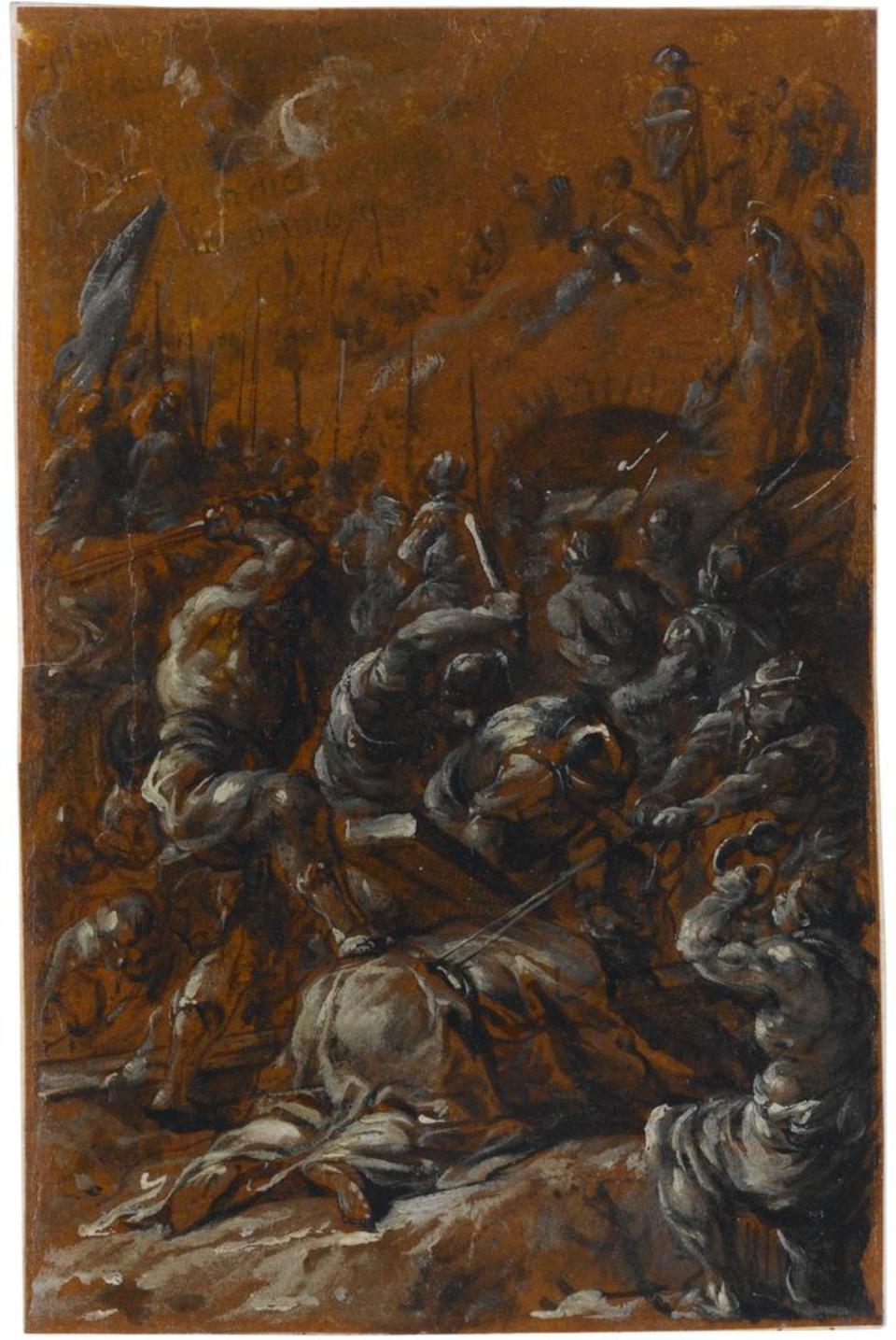 Christus fällt zum dritten Mal unter dem Kreuz (Vorlage zum »Grüssauer Passionsbuch ...