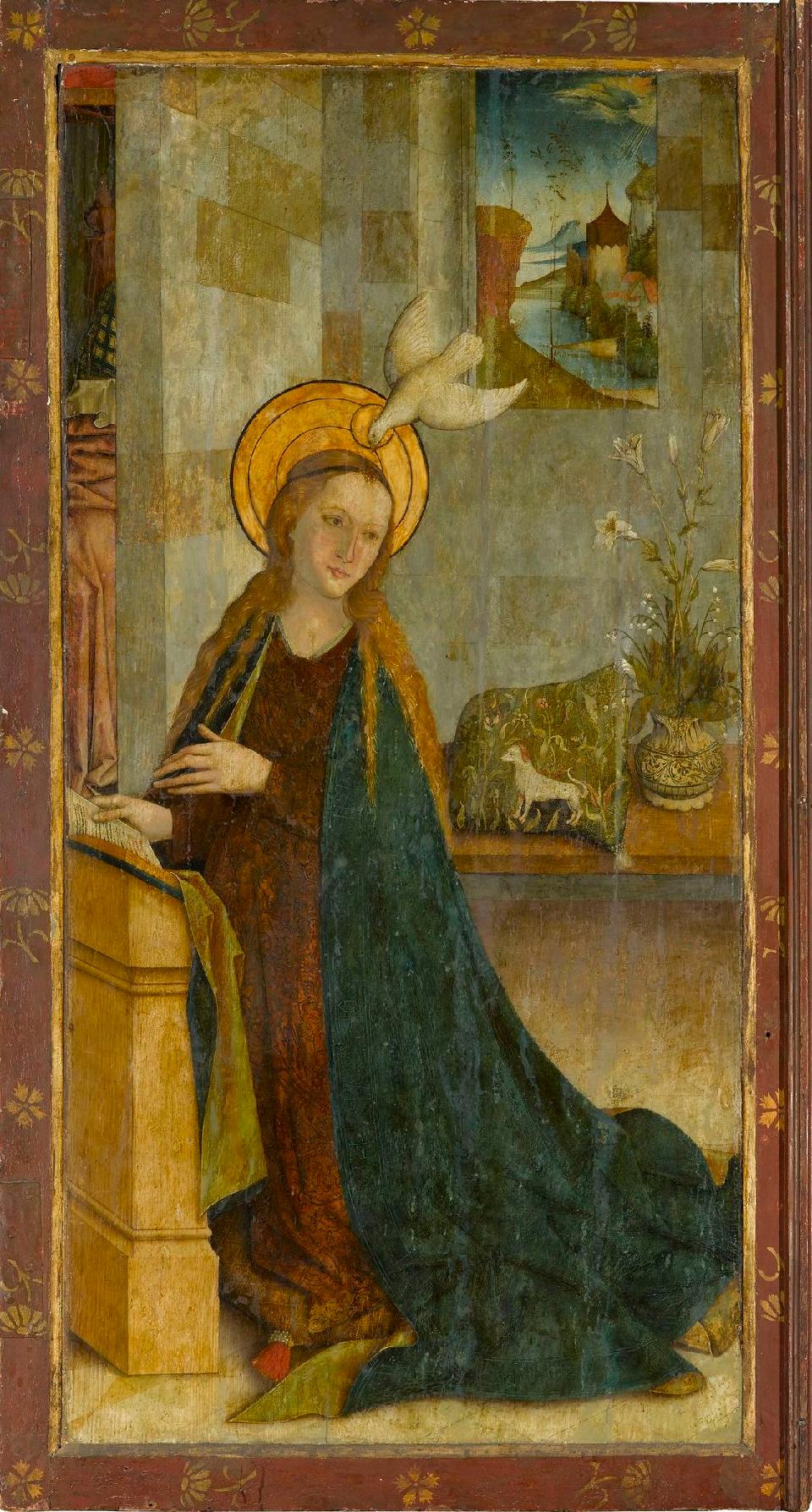 Heerberger Altar: Die Geburt Christi (Innenseite), Die Maria der ...