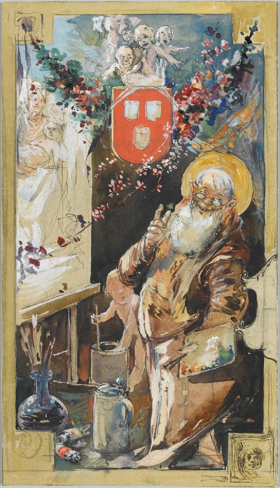 Der heilige Lukas malt die Madonna | Staatsgalerie