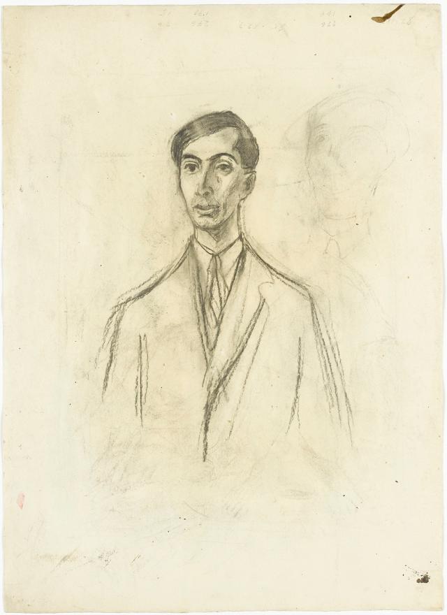 Der Tänzer Alexander Sacharoff (1886-1963); Verso: Stehender Knabenakt ...