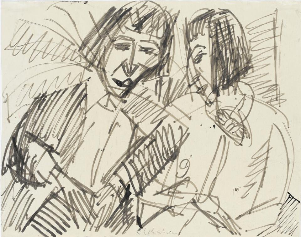 Unterhaltung (Ernst Ludwig Kirchner und Erna Schilling) | Staatsgalerie
