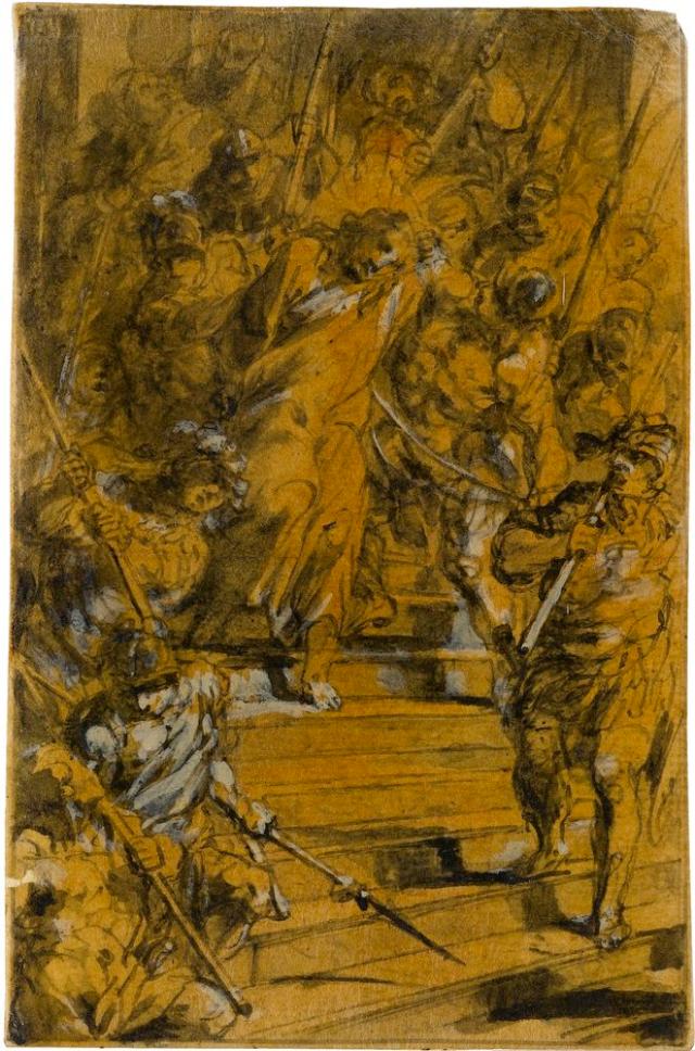 Christus wird über die Heilige Stiege abgeführt (Vorlage zum »Grüssauer Passionsbuch ...