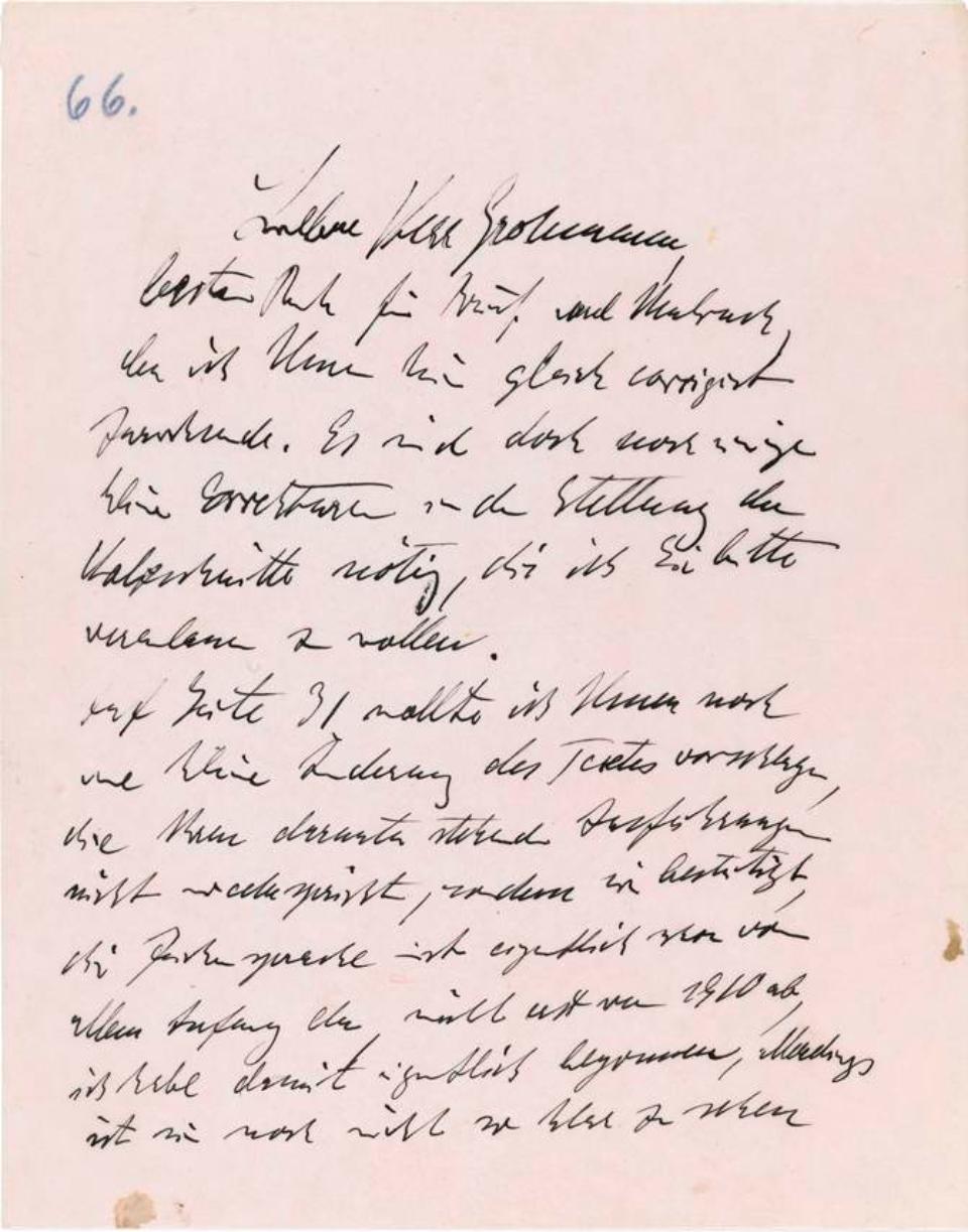 Lieber Herr Grohmann, besten Dank für Brief und Umbruch... | Staatsgalerie
