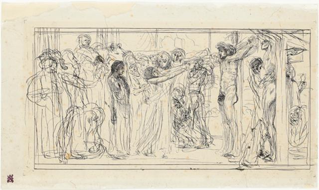 Kreuzigung (Zweiter Gesamtentwurf zum Monumentalgemälde »Die Kreuzigung Christi«) | Staatsgalerie