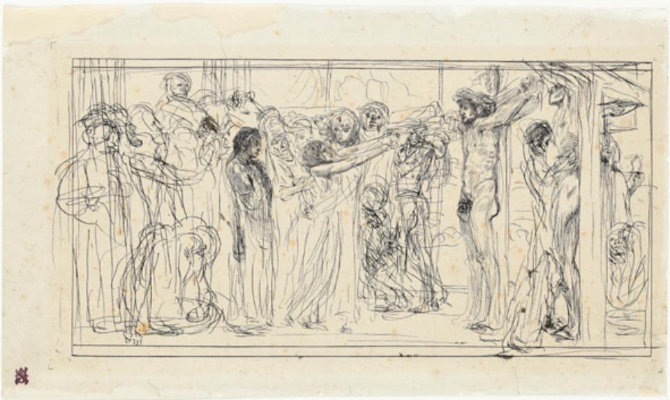 Kreuzigung (Zweiter Gesamtentwurf zum Monumentalgemälde »Die Kreuzigung Christi«) | Staatsgalerie