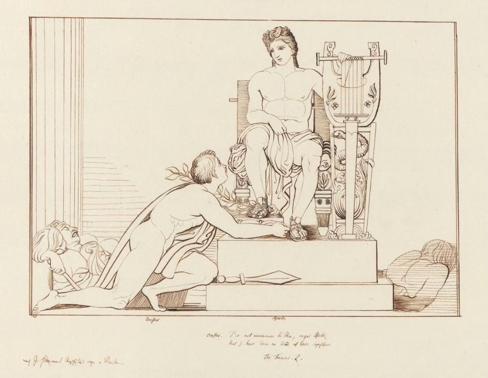 Orestes vor Apollo (nach John Flaxman) | Staatsgalerie