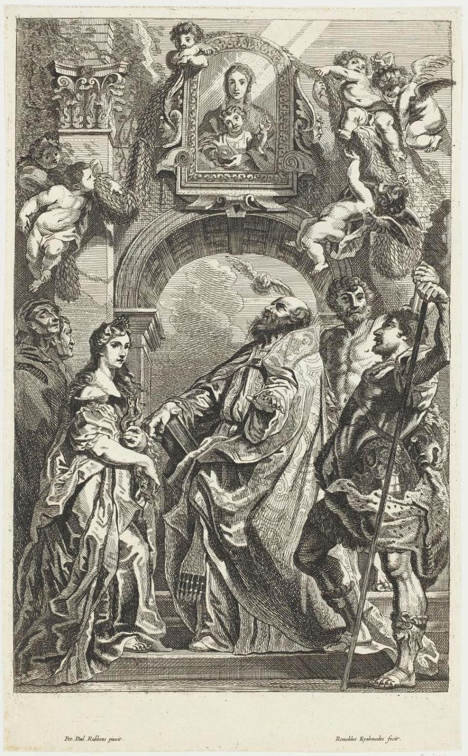 Heilige Georg und andere Heilige unter einem Marienbild | Staatsgalerie
