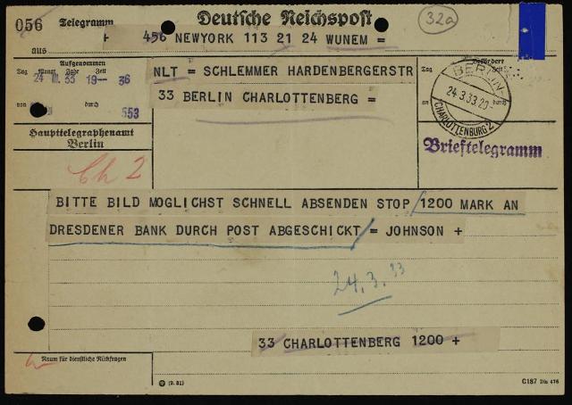 BITTE BILD MÖGLICHST SCHNELL ABSENDEN... | Staatsgalerie